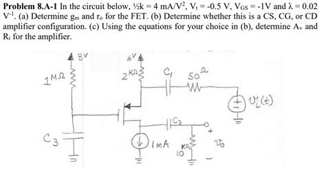 Solved Problem 8 A 1 In The Circuit Below 1 2k 4 MA V2 Chegg Com