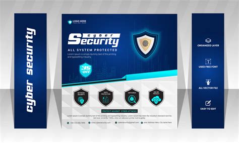 Cyber Security Social Media Ads Design Template Eps Free Download