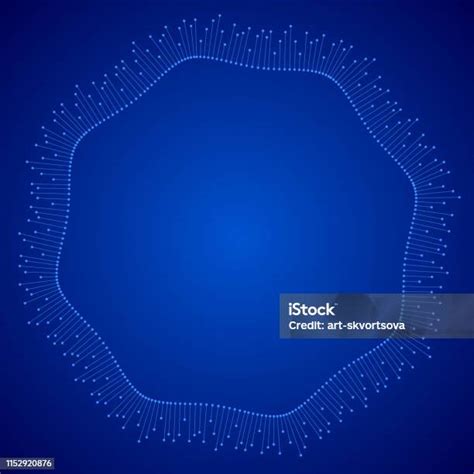 추상적인 벡터 배경입니다 연결 된 라인과 도트 추상 소용돌이 형태 구성 작은 그래픽 추상적인 배경 벡터 일러스트 3차원 형태에