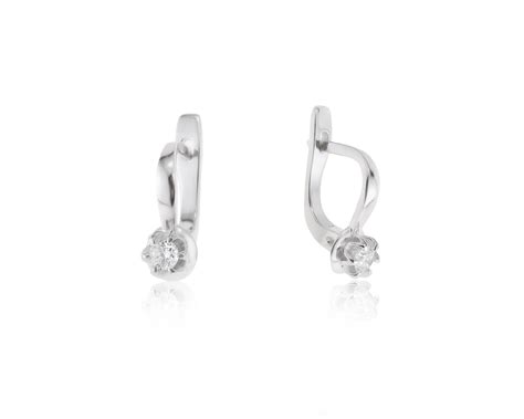 Оригинальные золотые серьги ЭПЛ Якутские бриллианты