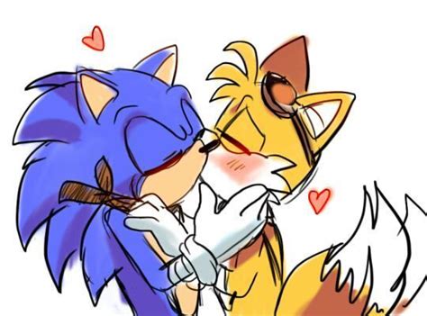 Tails X Sonic Kiss Arcticcryptid Complete Sontails Aka Sonails Wiki
