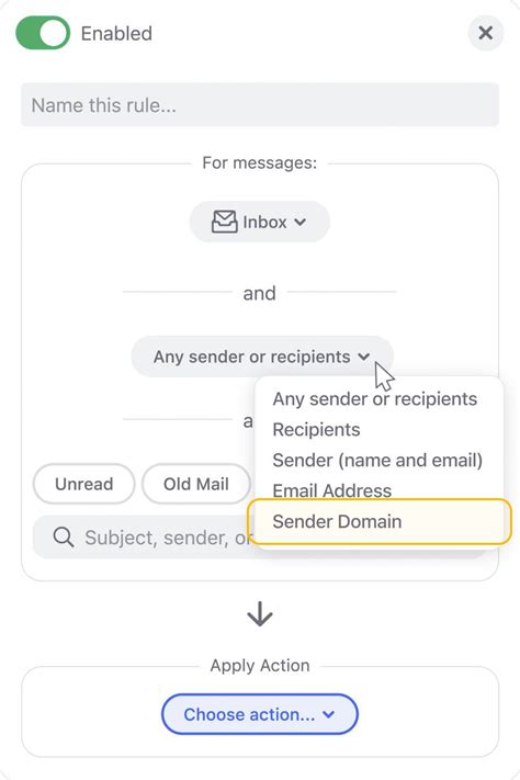 Block All Messages Sent From A Specific Domain