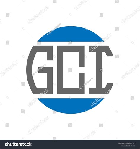 Gci Letter Logo Design On White Stock Vector Royalty Free 2203687517
