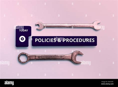 Hand Writing Sign Policies Procedures Business Concept List Of Rules Defines Customer And Buyer