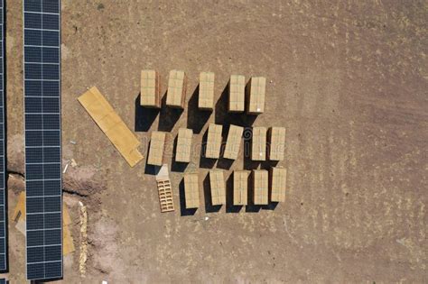 Array Of Photovoltaic Solar Panels Installed In An Outdoor Setting
