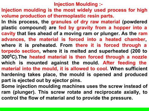 Plastic Manufacturing Process Of Manufacturing Practices Ppt