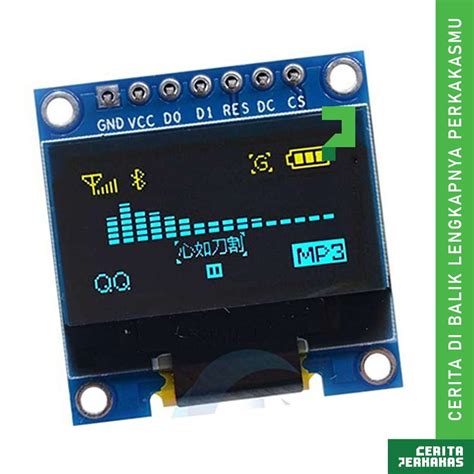 jual display modul oled 7pin 128x64 0 96 inch cp i iic lcd arduino