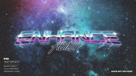Premium Psd Enhance Retro Text Effect