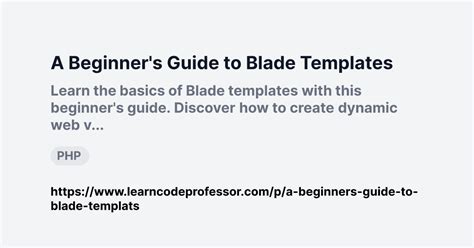 a beginner s guide to blade templates learncodeprofessor