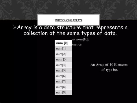 Array In C Language Ppt