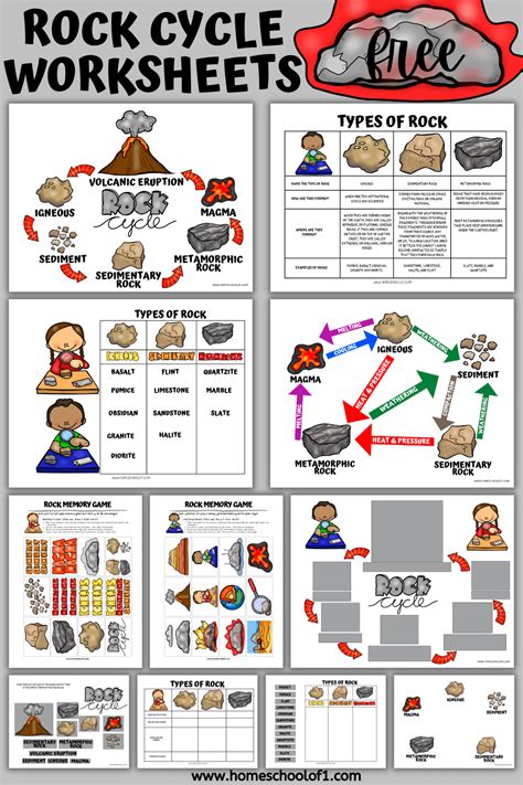 rock cycle worksheets 11 free pages homeschool of 1