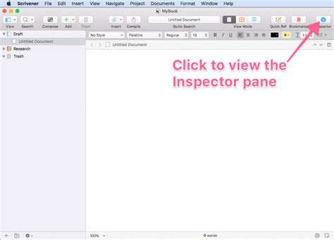 Getting Familiar With The Scrivener 3 Screen Scrivener Classes