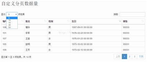 jquery datatables的数据表格插件示例