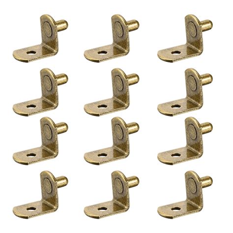 Uxcell Metal 5mm L Supportcabinet Shelfbracket Peg W Hole Bronze