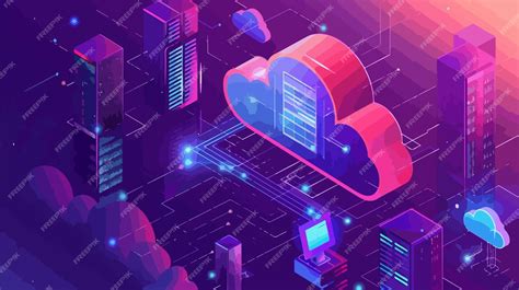 Efficient Cloud Data Storage Solution For Digital Services Premium Ai Generated Vector