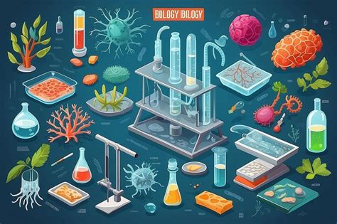 premium photo cell structures organisms vector flat illustration in