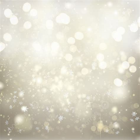 Chrismas Silver Abstract Background With Bright Sparkles And Falling Snowflakes Chrismas