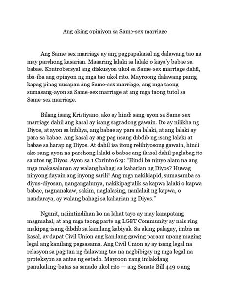 Opinion Sa Same Sex Marriage Pdf