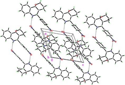 Packing Diagram Viewed Down The B Axis Dashed Lines Indicate NÐ HÁ Á