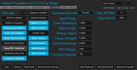 Скачать Fallout 4 Configuration Tool V1 2 9 1211 By Bilago Графика