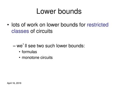 Cs151 Complexity Theory Lecture 5 April 16 Ppt Download