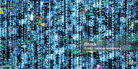 컴퓨터 오류 표시 손상 된 바이너리 데이터 해커 디지털 바이너리 데이터 화면 배경 3d 일러스트 3차원 형태에 대한 스톡 사진 및 기타 이미지 Istock