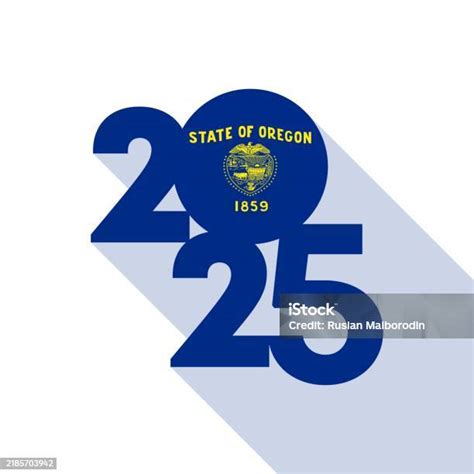 긴 그림자 2025 배너 에 오레곤 주 깃발이 있습니다 벡터 일러스트 레이 션 2025년에 대한 스톡 벡터 아트 및 기타 이미지 2025년 개념 공휴일 Istock