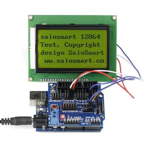 [discontinued] sainsmart uno sensor v5 lcd12864 yellow for arduino