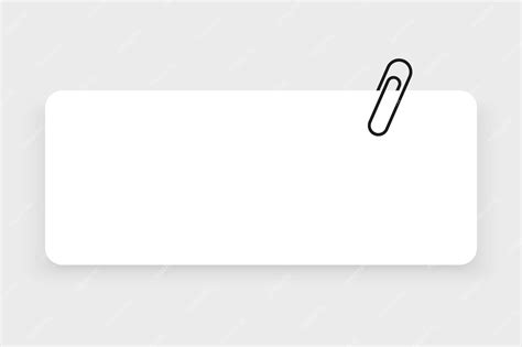 Premium Vector Paper Clip Paperclip With Blank Notepaper Isolated On White Background