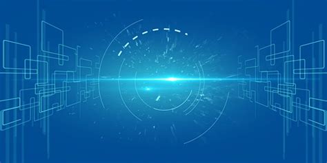 互联网大数据ai科技感蓝色展板背景 花瓣网