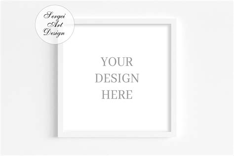 Square Frame Mockup White Frame Mock Up Graphic By Sergeiartdesign
