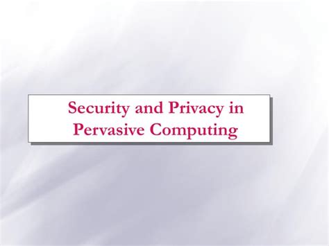 Selected Pervasive Computing Edited 05 Pdf