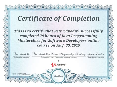 java masterclass course finished