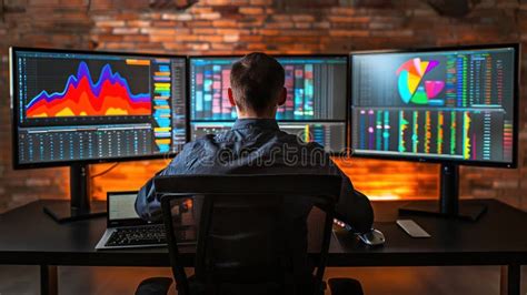 A Database Administrator Monitoring Database Performance Stock Illustration Illustration Of