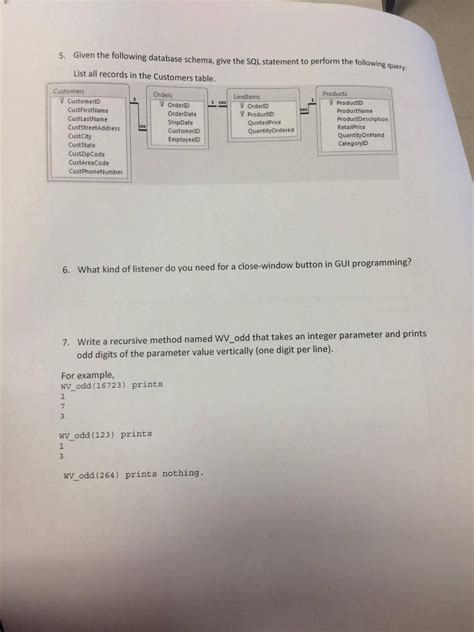 solved give the following database schema give the sql