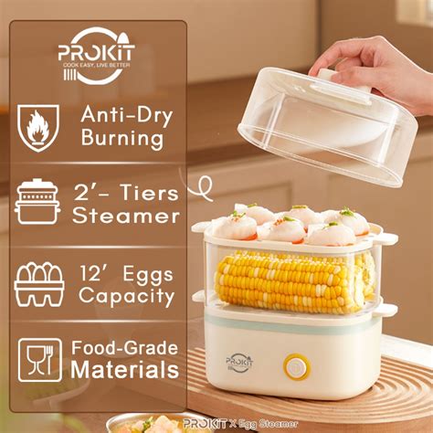 Double Layer Mini Electric Egg Steamer Egg Boiler Food Steamer Multi