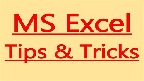 excel tips and tricks excel msexcel msoffice exceltipsandtricks