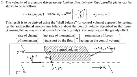 the velocity of a pressure driven steady laminar flow