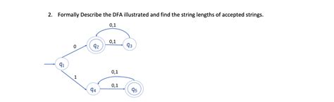 solved 2 formally describe the dfa illustrated and find the
