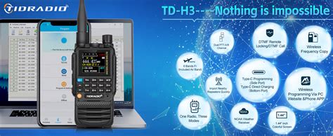 Amazon Com TIDRADIO TD H Ham Radio Band Wireless Programming Rechargeable MAh USB C