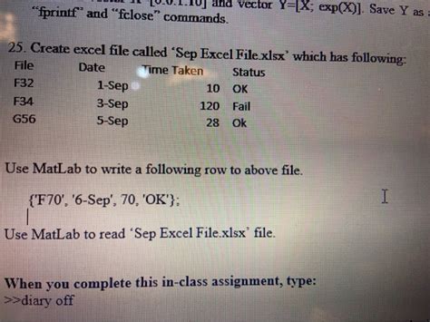 Solved Using Matlab Please Help Ive Made The Excel File