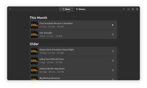 install podcasts on opensuse using the snap store snapcraft