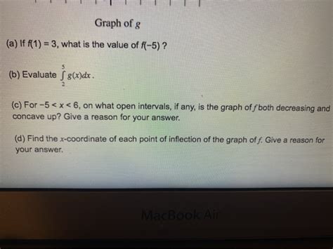 Solved The Graph Of The Continuous Function G Che Chegg