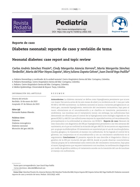 Pdf Neonatal Diabetes Case Report And Topic Review