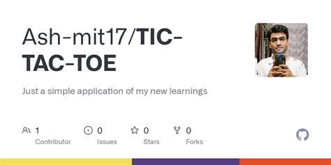 GitHub Ash Mit TIC TAC TOE Just A Simple Application Of My New