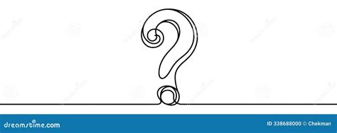Continuous Linear Drawing Of Question Mark Question Mark In One Line