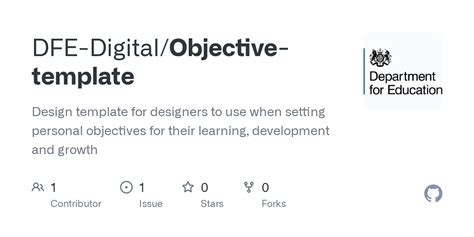 GitHub DFE Digital Objective Template Design Template For Designers To Use When Setting