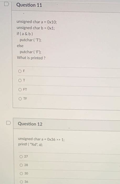 solved d question 7 unsigned char a 0x23 unsigned char b