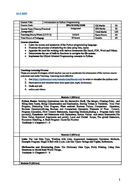 Python Syllabus Studocu Python Syllabus Studocu