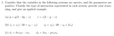 Solved Consider That The Variables In The Following Chegg
